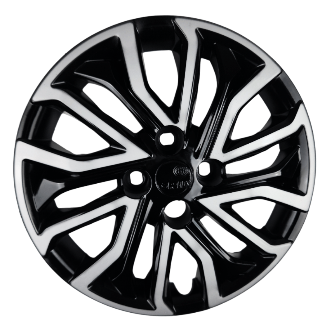 Jogo Calota Aro 14 Argo Cronos 2022 Preto e Prata - Machado Auto Parts